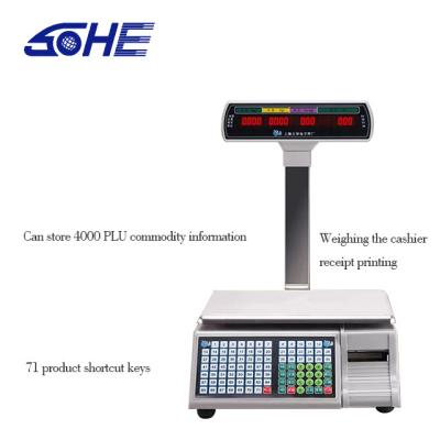 China Supermarket with High Precision Label Printing Scales and Customized Support OEM for sale