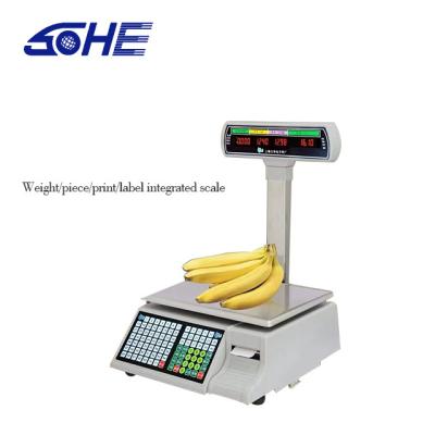 China Supermarket with High Precision Label Printing Scales and Customized Support OEM for sale