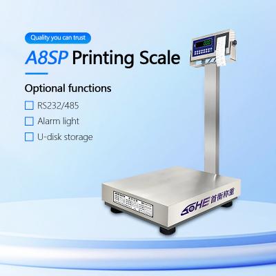 Cina Scale in acciaio inossidabile personalizzabili da 200 kg con design impermeabile e funzione di stampa in vendita
