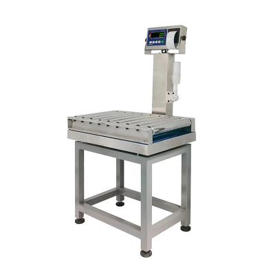 China Hoogprecisie-voedselcontrolewager 15-500kg 580*800mm met roestvrijstalen transportband Te koop
