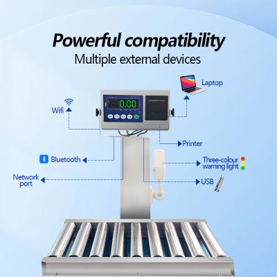 China Hoogprecisie-voedselcontrolewager 15-500kg 580*800mm met roestvrijstalen transportband Te koop