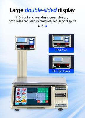 China Display LCD Inteligente Tabla de códigos de barras Escala SHW-TMF6 para 30 kg Capacidad en venta