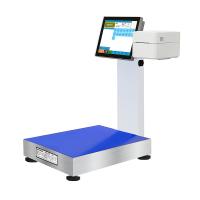 China 12 Inch Desktop Screen 15-100kg Pork and Beef Processing Android Printing Label Scale for sale