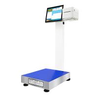 China 12 Inch Desktop Screen 15-100kg Pork and Beef Processing Android Printing Label Scale for sale