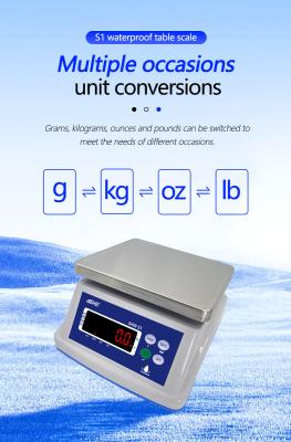 China Doppel scherm waterdichte elektronische weegschaal met LED-display en maximale capaciteit van 30 kg Te koop