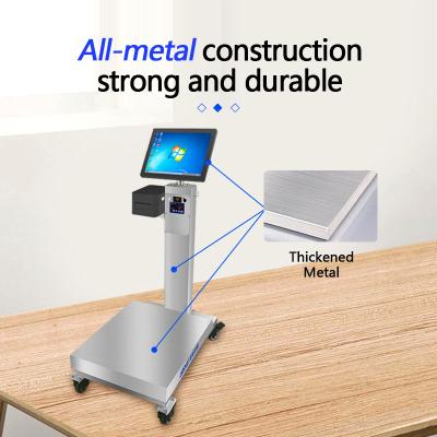 China 300KG SOHE Industrial Weighing Scale with 15-inch Touch Screen and Rotating Wheels for sale