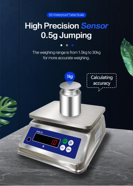 Quality All Stainless Steel Table Scale with Double Screen and IP68 Protection Level for sale