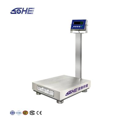 China SOHE A1S 500KG 500*600 roestvrijstalen platformschaal voor vis- en voedselfabrieken Te koop