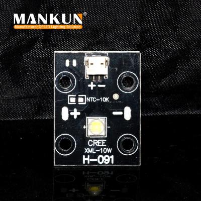 中国 懐中電燈のトーチ ライトのための高い発電DC 3V 10Wのクリー族XML PCB LEDモジュール 販売のため
