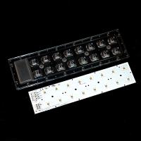 China Vertical 55*135 Degree LED Flood Light Lens Optical Plastic Modules for sale