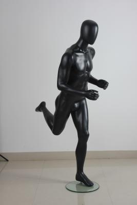 China Egghead black glossy male running mannequin RUM-1 for sale