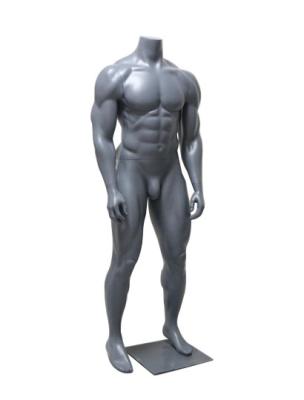 China big muscle bodybuilder sport mannequin in metallic gray color XM-1 for sale