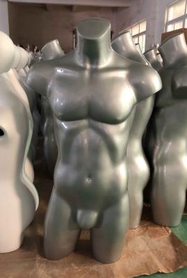 China male sport mannequin torso high glossy metallic silver color HMT-1 for sale