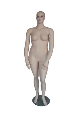 China Female plus size realistic face manenquin with makeup skin color FAT-1 for sale