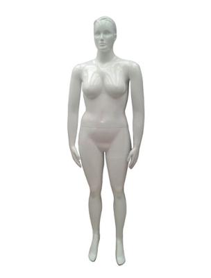 China Plus size female white glossy mannequin with makeup JY-FAT-4 for sale