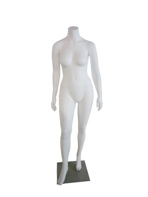 China plus size headless female mannequin with white matt color-MP-F2 for sale