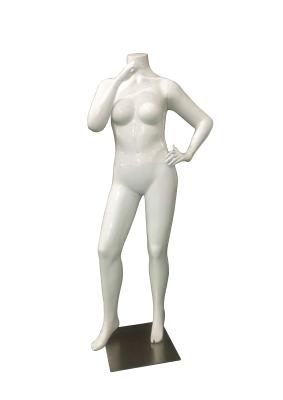 China MP-F6 Plus size female headless mannequin with white matte for sale