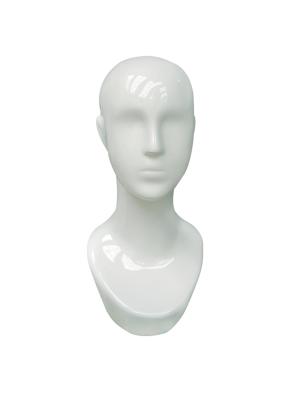 China Jolly mannequins white glossy color abstract head mannequin display head JY-H9 for sale