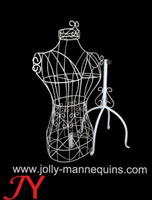 China Jolly mannequins-vintage style female torso wire mannequin with four Tripod stand JY-WM03 for sale