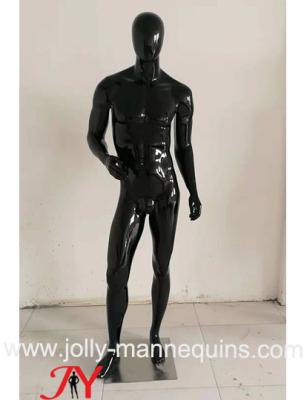 China Jolly mannequins- Stock black glossy male mannequins full body mannequins with standing pose M-103C for sale