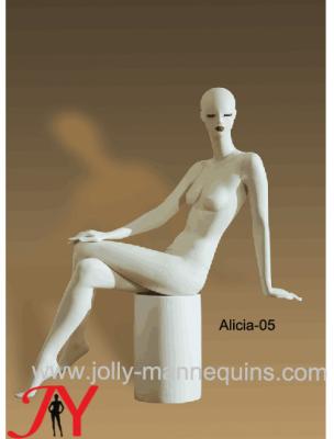 China Jolly mannequins-clothing display model sitting white color abstract head full body mannequin Alicia-5 for sale