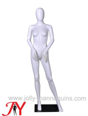 China Jolly mannequins-white color plastic egghead female mannequin with base EFB-9 for sale