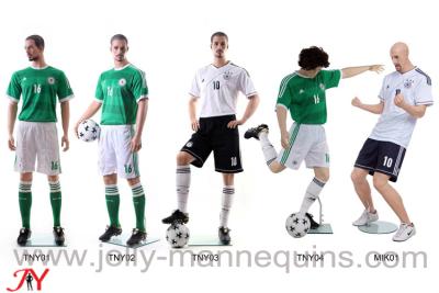 China Jolly mannequins-sport male realistic head skin color athletic playing football mannequin TNY collection for sale