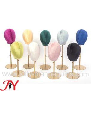 China Jolly mannequins adjustable gold base pleuche female mannequin head Stacey for sale