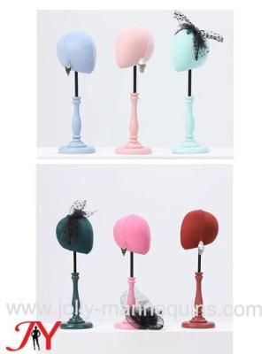 China Jolly mannequins suede fabric cover hats display female egghead mannequin head form Lina for sale