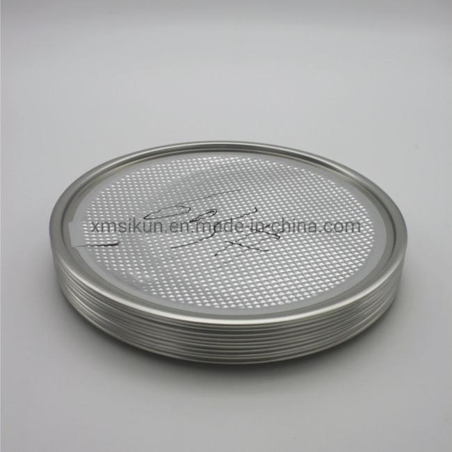 Wholesale Food Grade Tinplate 603# Gold Coating Easy Open Lid for Food Can