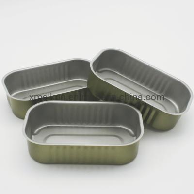 China La comida abierta fácil del metal de la tapa estaña el pequeño cuadrado Tin Can de las sardinas 311# en venta