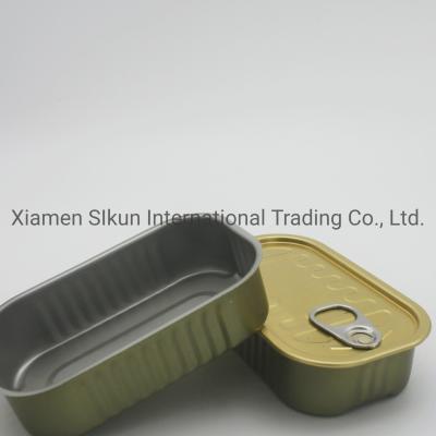 China 311# Wholesale Sardines Small Square Tin Cheap Can Canned Fish Best Quality Tuna Can Food Grade for Sardine Fish Packing for sale