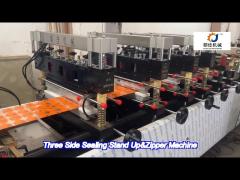 Vier rollen films Dubbele openwinder Dubbele zijkant onderkant Gusset Zipper pouch machine