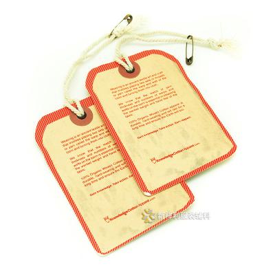 China Fashion Custom Hang Tag Labels For Shirts Attach Metal Eyelet And Cotton String for sale