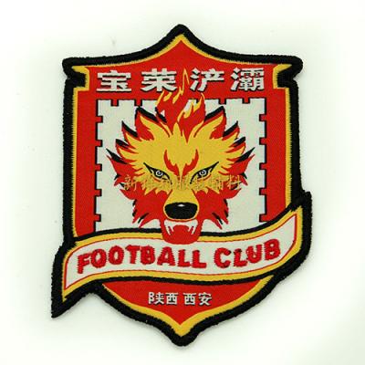 China Classical Custom Made Embroidered Patches For Clothing / Hat Iron On Backing for sale