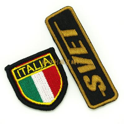 China Embroidered Iron On Patches For Clothes , Single Custom Embroidered Patches for sale