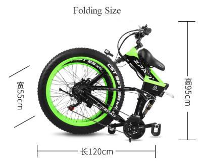 Κίνα 48V 12AH 500W αναδιπλούμενο ηλεκτρικό ποδήλατο με 26