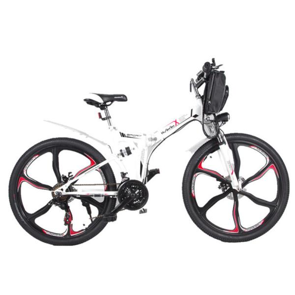 Quality 21 Speed Foldable E Bicycle 48V 15AH Lithium Battery With Carbon Steel Frame for sale
