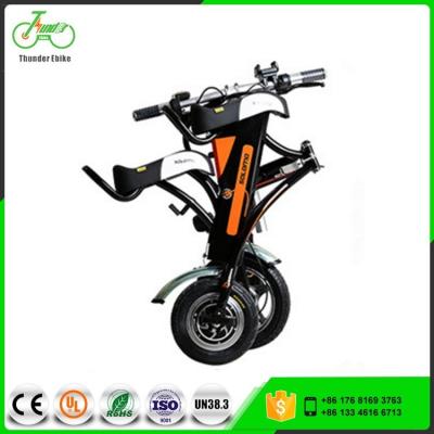 China 12 Inch 36V Foldable Electric Bike With Two Seats Lithium Battery Brushless Motor for sale