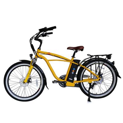 China 26 Inch 500W 48V Beach Cruiser Electric Bike With Double Disk Brakes And LCD Display for sale