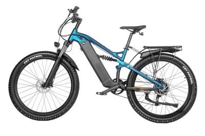 China 48V 500W elektrische bergfiets met volledige ophanging voor woon-werk en avontuur Te koop