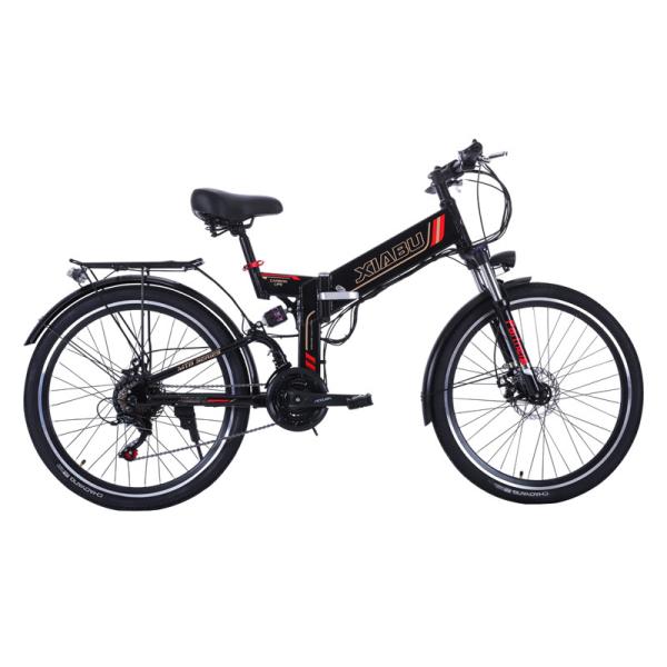 Quality Foldable 48V 10.4AH Electric Bicycle with Aluminium Alloy Frame in Black and for sale