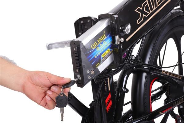 Quality Foldable 48V 10.4AH Electric Bicycle with Aluminium Alloy Frame in Black and for sale
