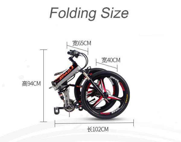 Quality 21 Speed Full Suspension Long Range Folding Electric Bike 26 Inch With Double for sale