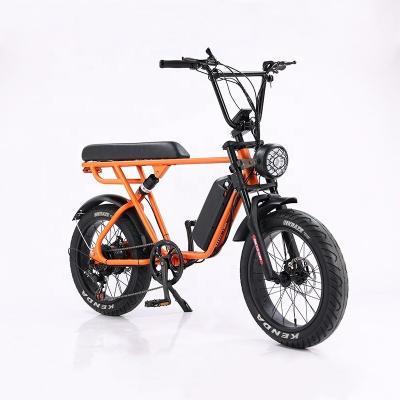 China Full Suspensão Fat Pneumático Bicicleta Elétrica 48V 500W 7 Speed Electric Mountain Bike à venda