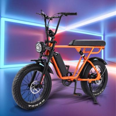 China Full Suspensão Fat Pneumático Bicicleta Elétrica 48V 500W 7 Speed Electric Mountain Bike à venda