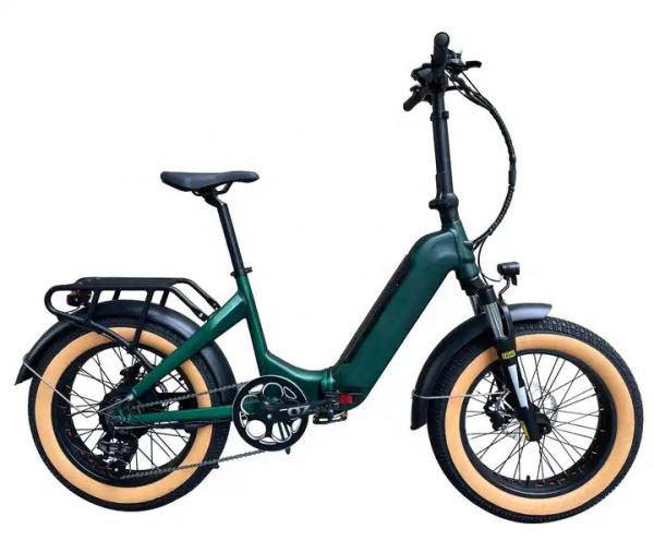 Quality 20 Inch Retro Folding Step Thru Electric Bike 48V 750W With LCD Display for sale