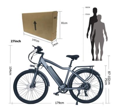 Cina Adult Electric City Bike 30 - 50Km/h 48V 500W Motore 17Ah Batteria al litio Ebike in vendita