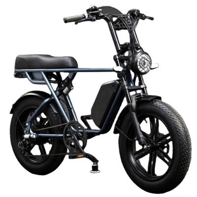 China Volledige ophanging 48V vetband elektrische fiets 750W met LCD-scherm en achterste motor Te koop