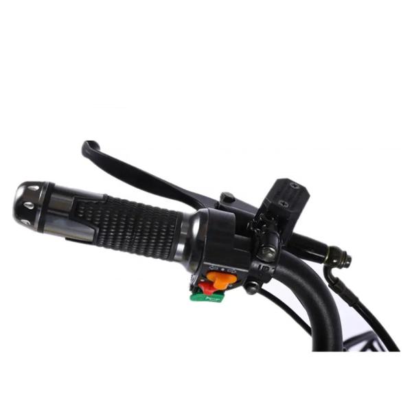 Quality Full Suspension Electric Moped Scooter 48V 500W Front Disk And Rear Drum Brakes for sale